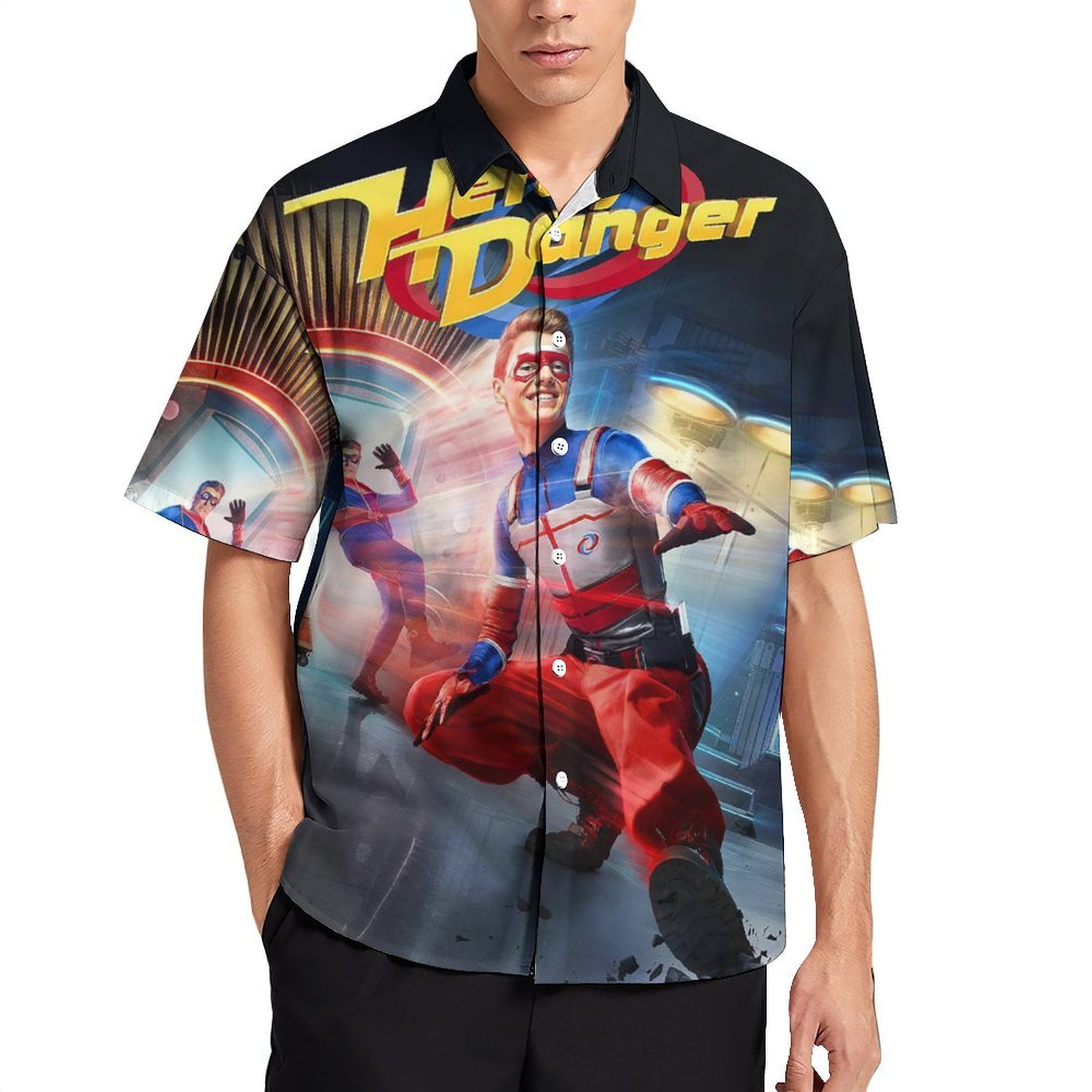 Henry Danger Mens Hawaiian Shirt Short Sleeve Button Down Shirts ...