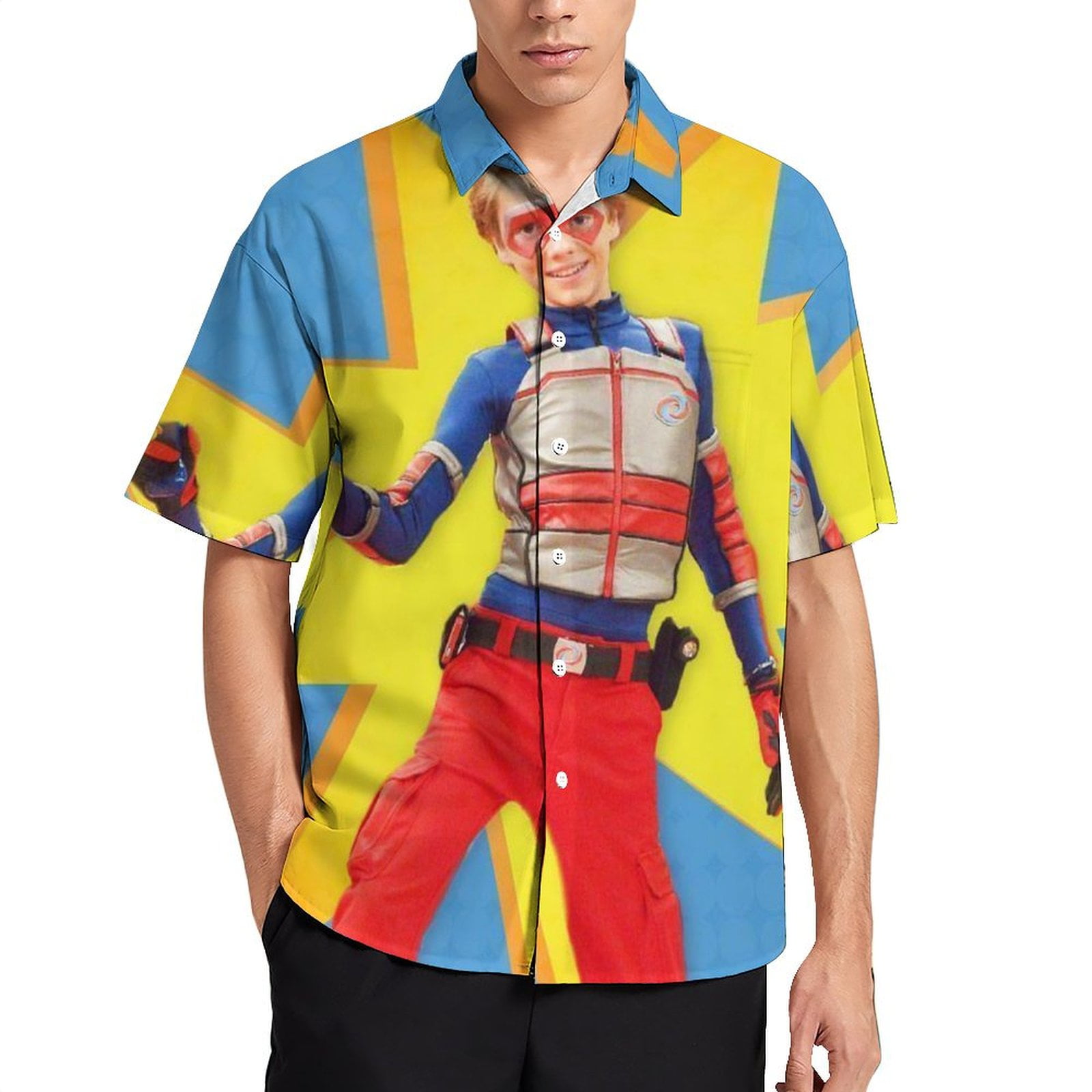 Henry Danger Mens Hawaiian Shirt Short Sleeve Button Down Shirts ...