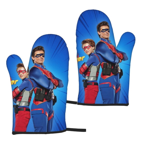Henry Danger Microwave Gloves Heat Resistant Oven Mitts Set Of 2 For ...
