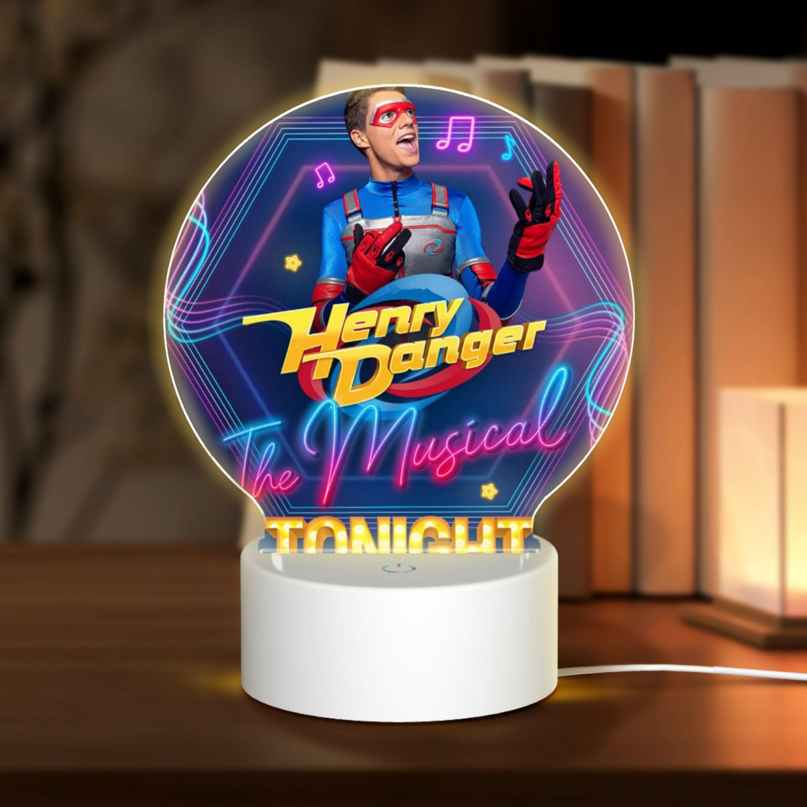 Henry Danger The Musical Round Acrylic Night Light Decoration USB Cable ...