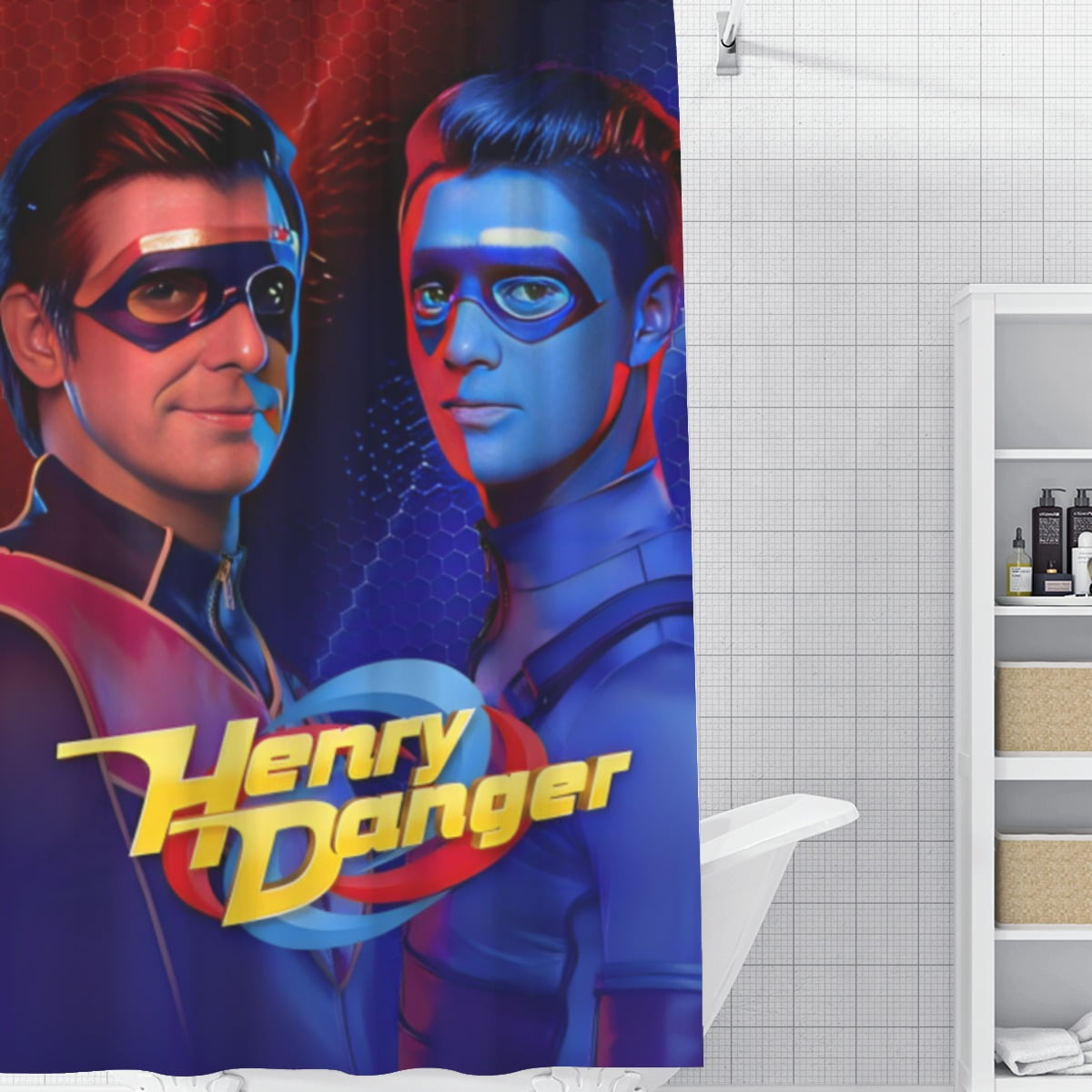 Henry Danger shower curtain features an iconic print, is waterproof and ...
