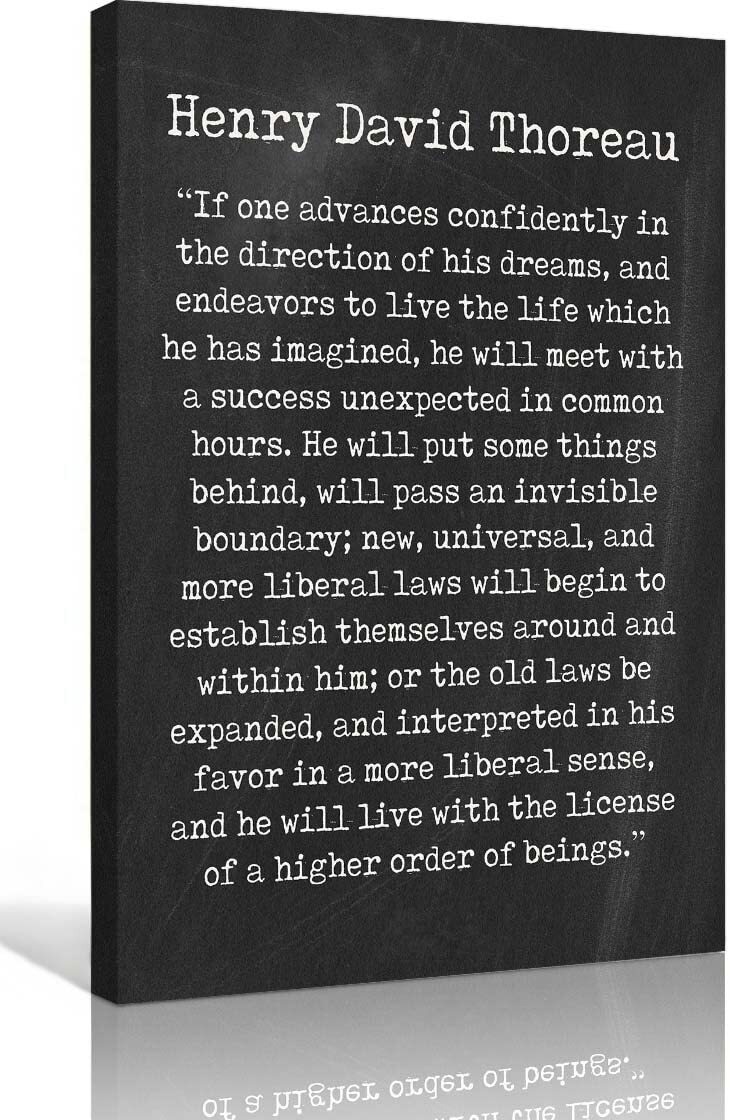 Henry David Thoreau Quotes Wall-Art Prints Decorations for Office ...