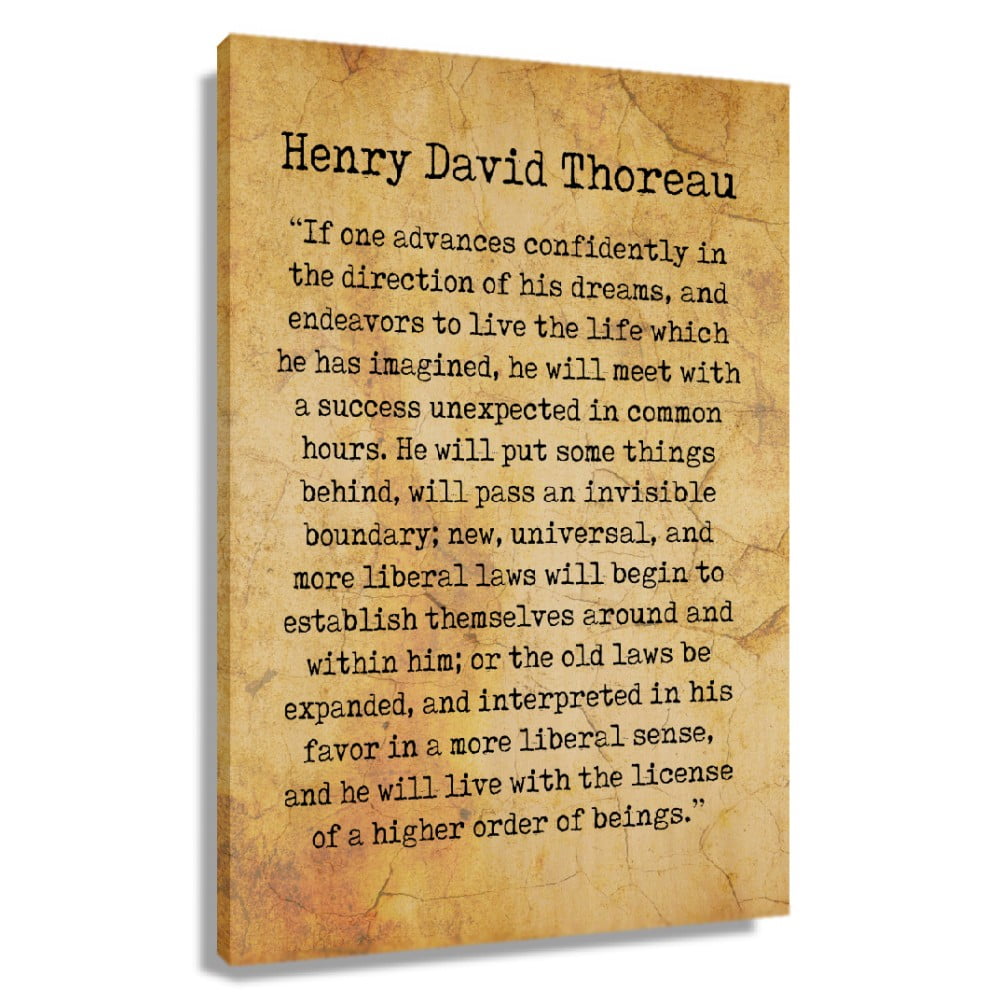 Henry David Thoreau Quotes Wall Art Vintage Prints Poster for Bedroom ...