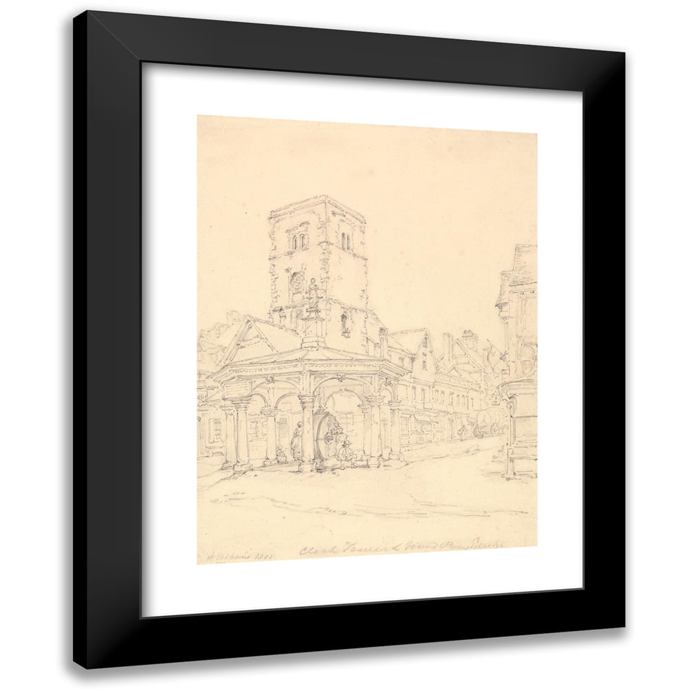 Henry Edridge 19x24 Black Modern Framed Museum Art Print Titled - Clock ...