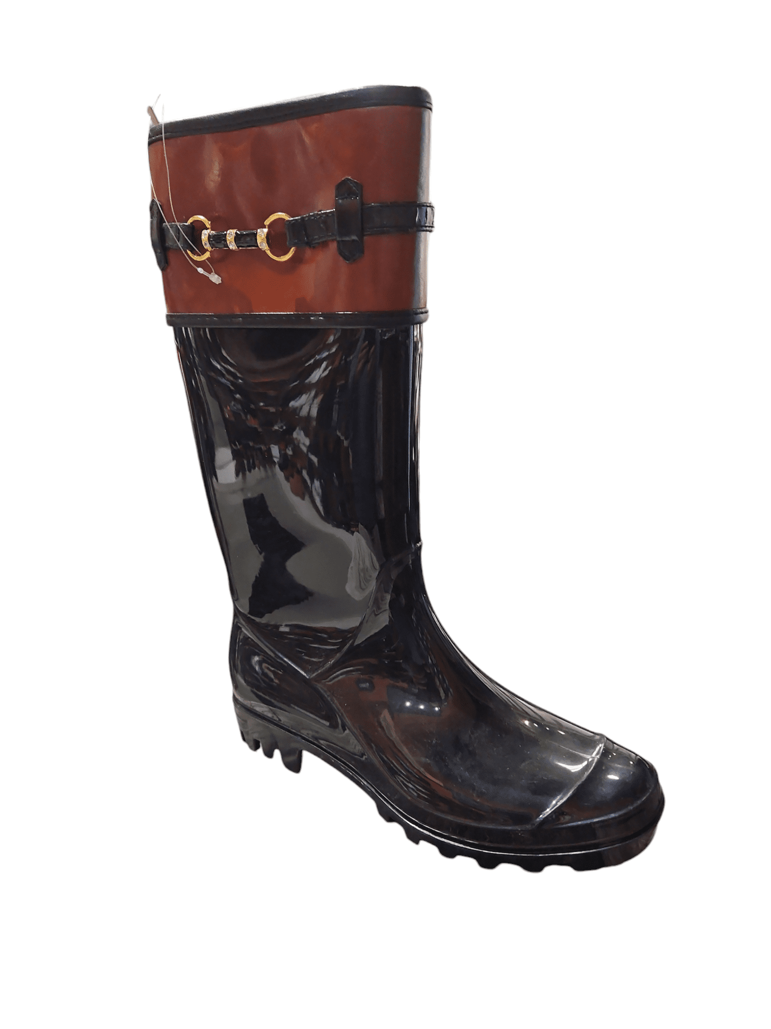 Henry Ferrera Tall Rain Boot Rain Boots Black Cognac - Walmart.com