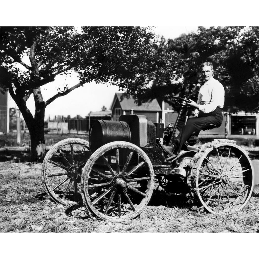 Henry Ford At The Controls Of One Of His First Tractors Powered By A ...