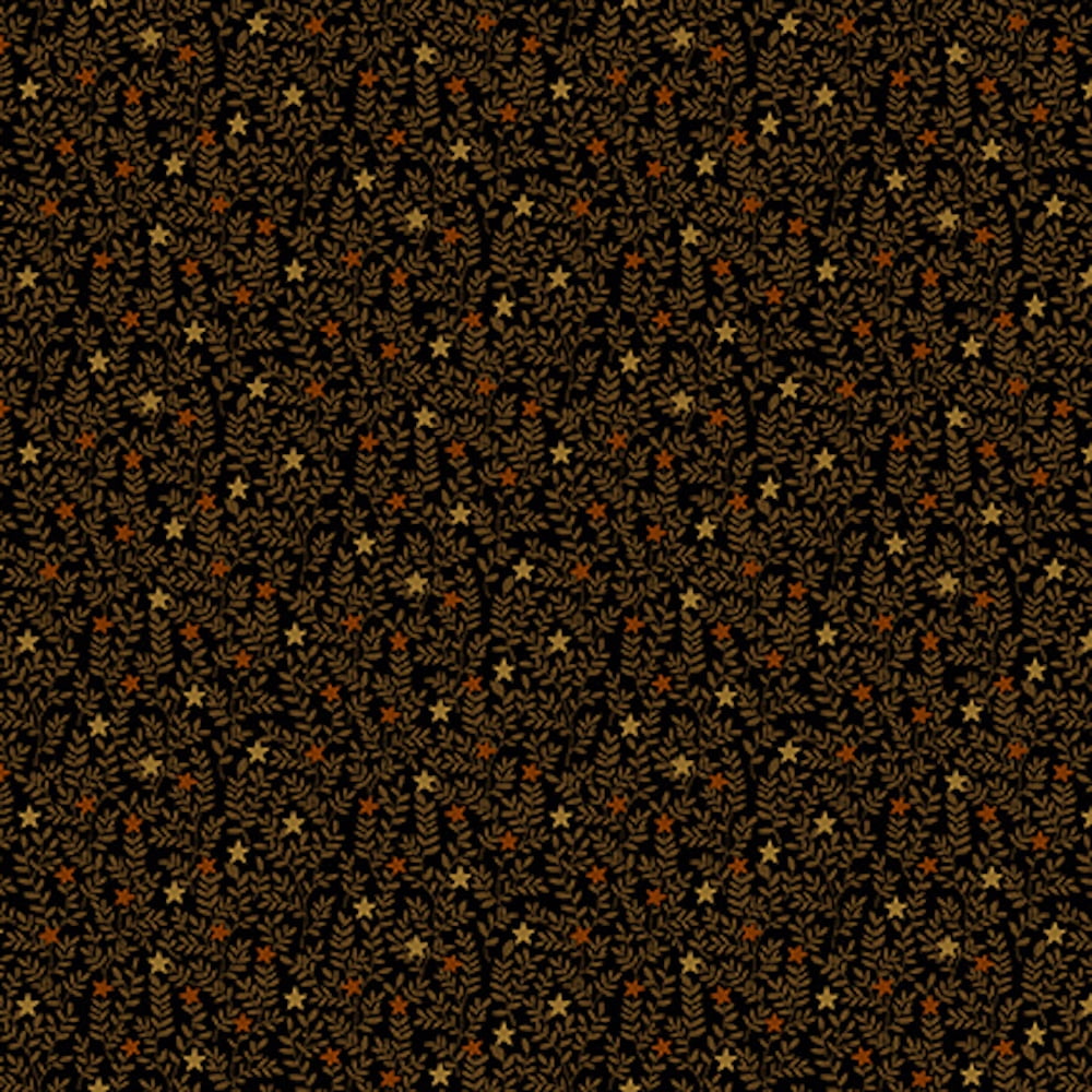 Henry Glass Cavalier Crows Star Vines Black Cotton Fabric By The Yard ...