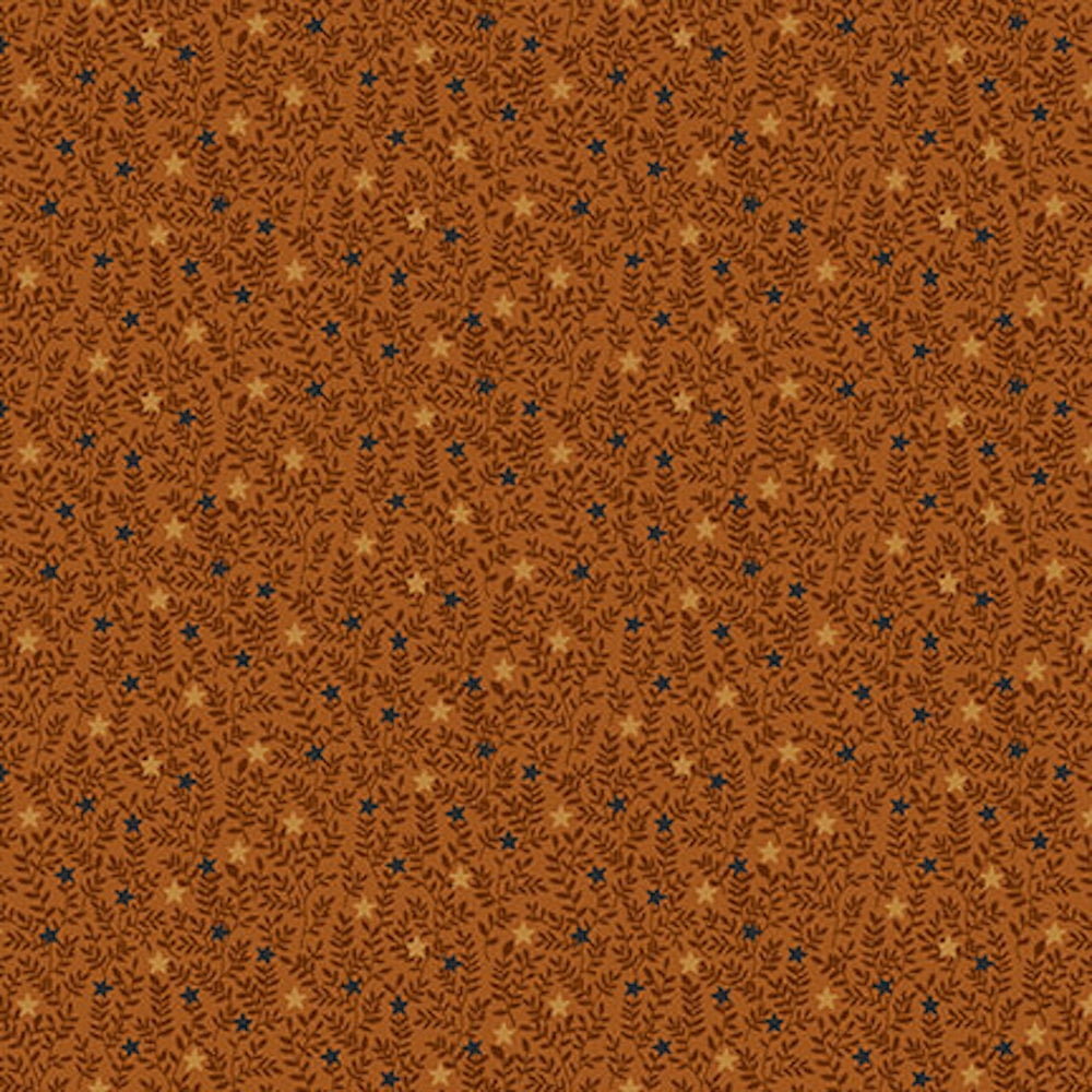 Henry Glass Cavalier Crows Star Vines Pumpkin Cotton Fabric By The Yard - Walmart.com