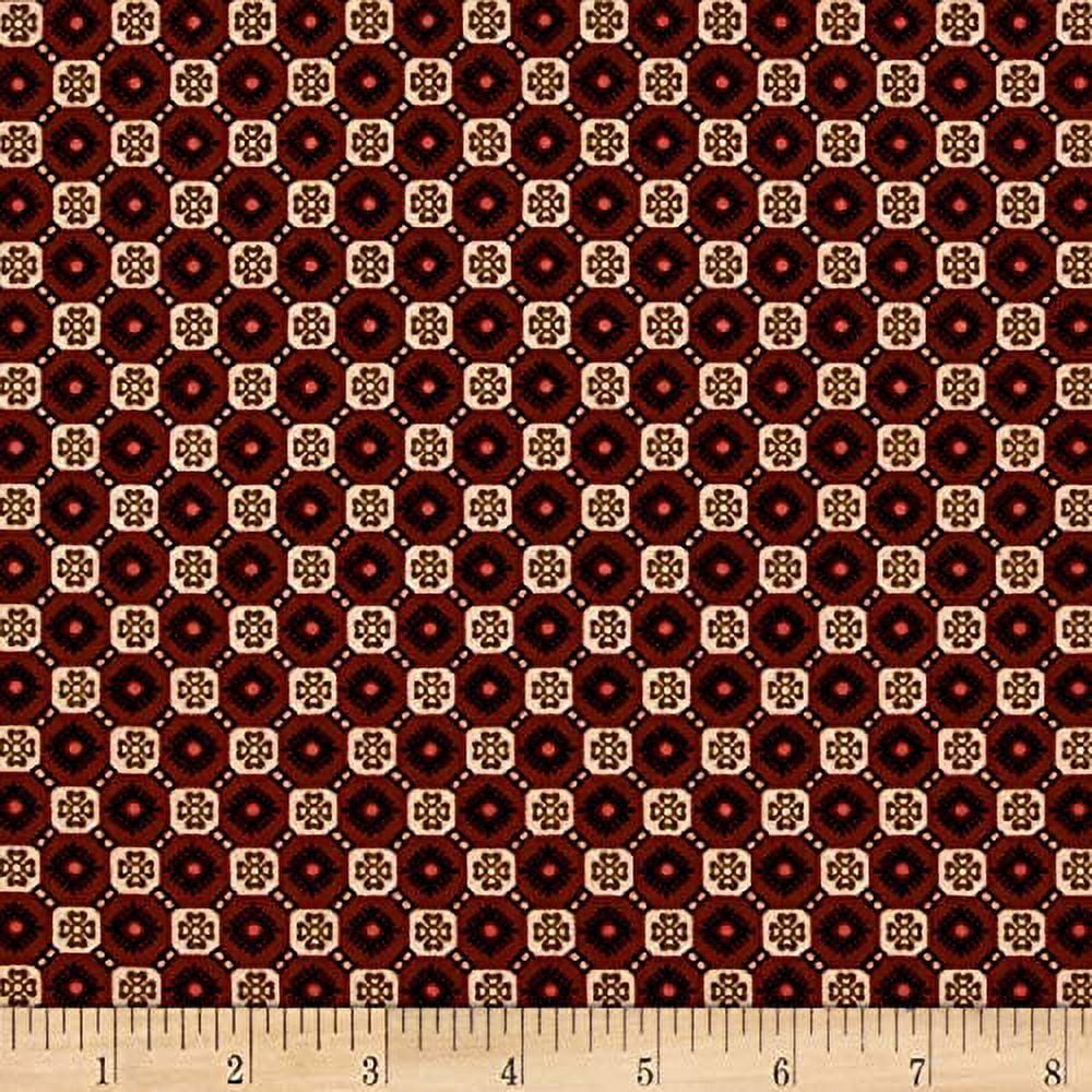 Henry Glass Farm Checkerboard Foulard Pumpkin Fabric by The Yard ...