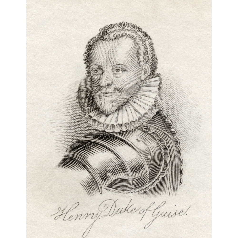Henry I Prince Of Joinville Duke Of Guise Count Of Eu 1550 1588 Aka Le ...
