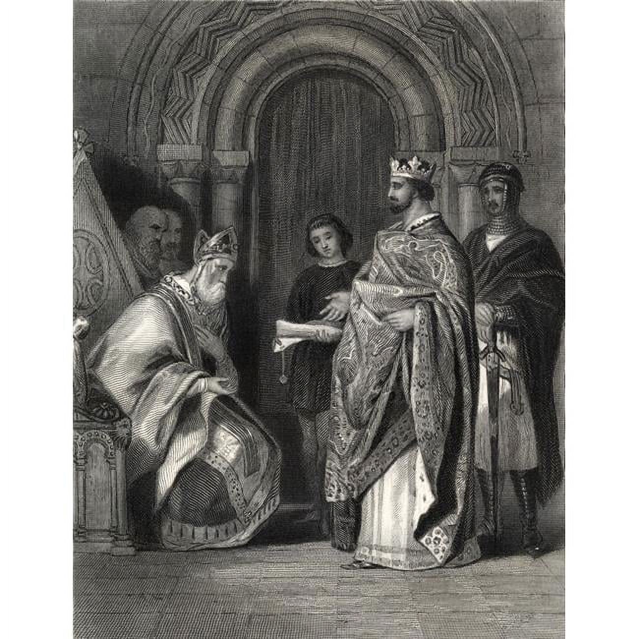 Henry II Presenting The Popes Bull To The Archbishop of Cashel. Drawn ...