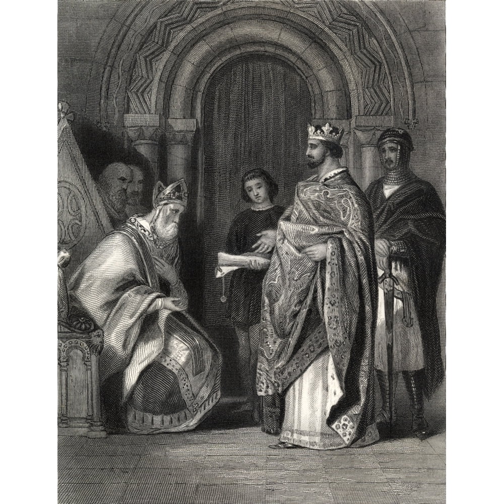 Henry Ii Presenting The Popes Bull To The Archbishop Of Cashel. Drawn ...