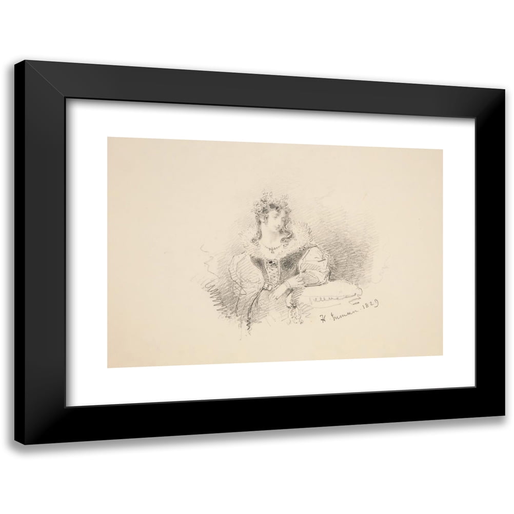 Henry Inman 24x18 Black Modern Framed Museum Art Print Titled ...