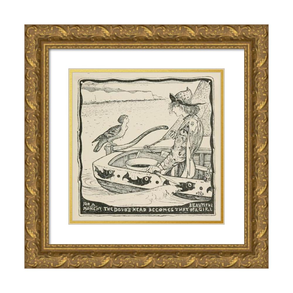 Henry Justice Ford 15x15 Gold Ornate Wood Frame and Double Matted ...