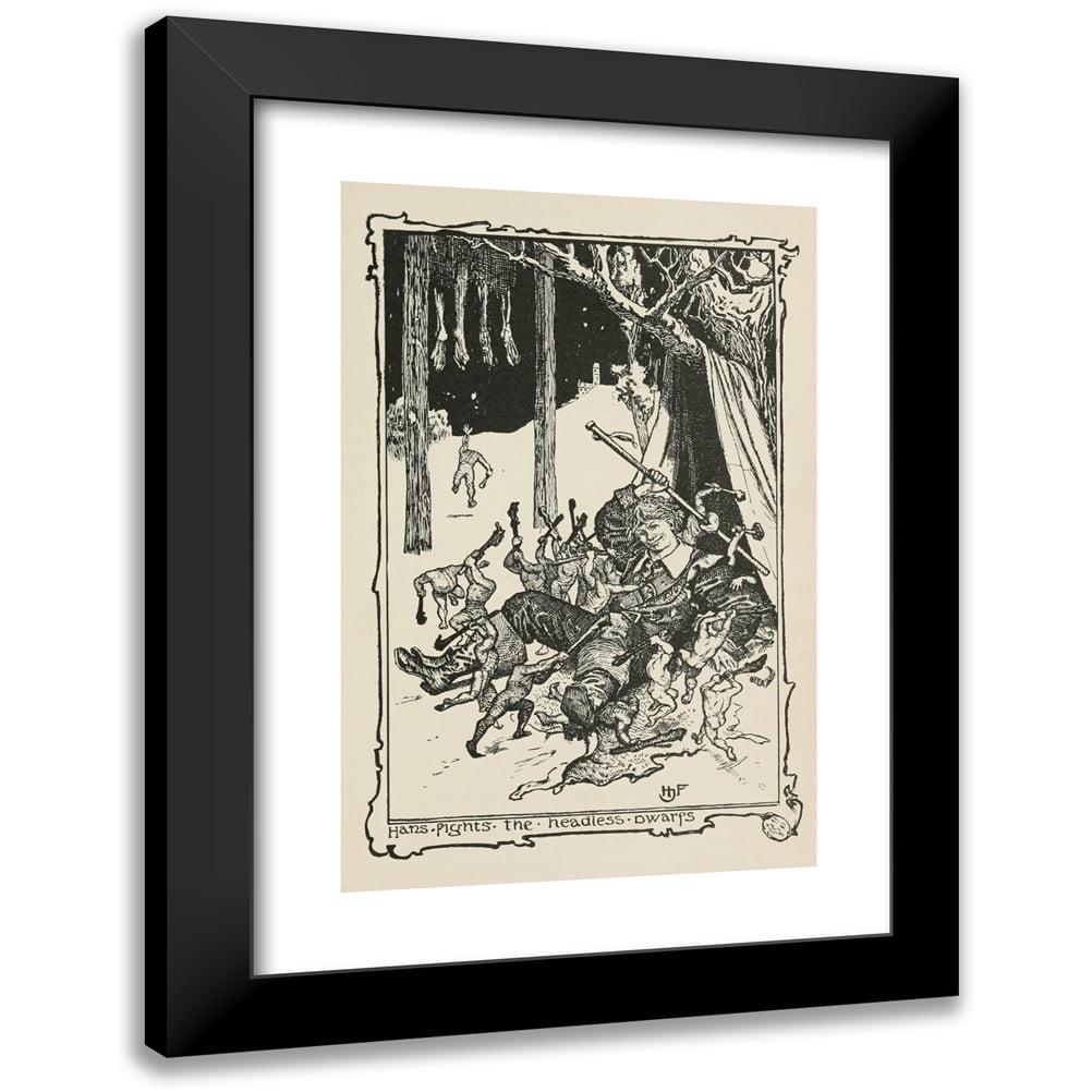 Henry Justice Ford 17x24 Black Modern Framed Museum Art Print Titled - Hans Fights the Headless ...