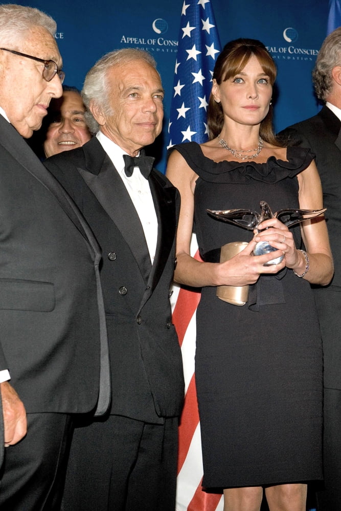 Henry Kissinger Ralph Lauren Carla Bruni-Sarkozy In Attendance For Appeal Of Conscience ...