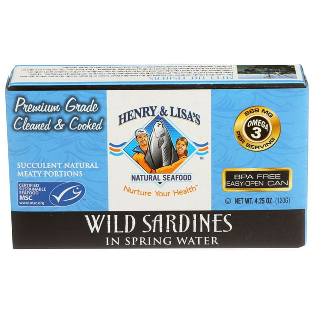 Henry & Lisas Wild Sardines, 4.25oz, 12-Pack for Kitchen - Walmart ...