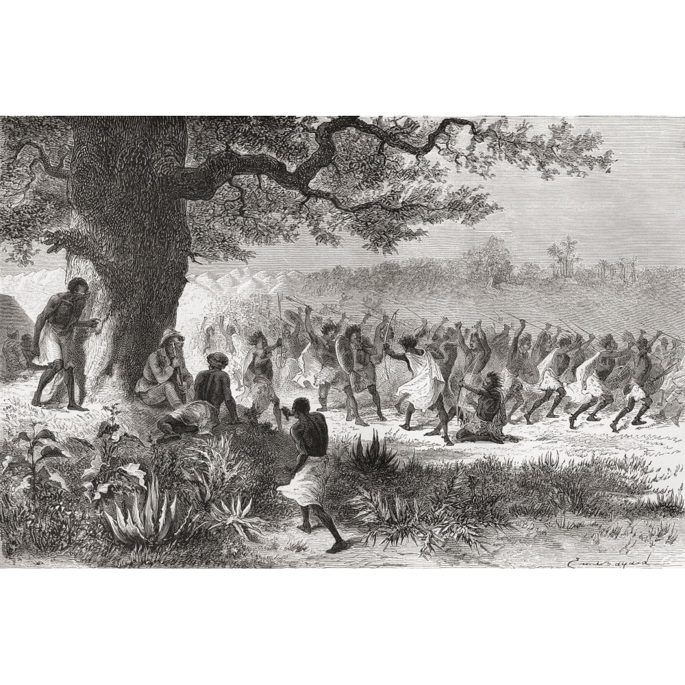 Henry Morton Stanley Watching The Vouagogos Tribe Preparing For Battle ...