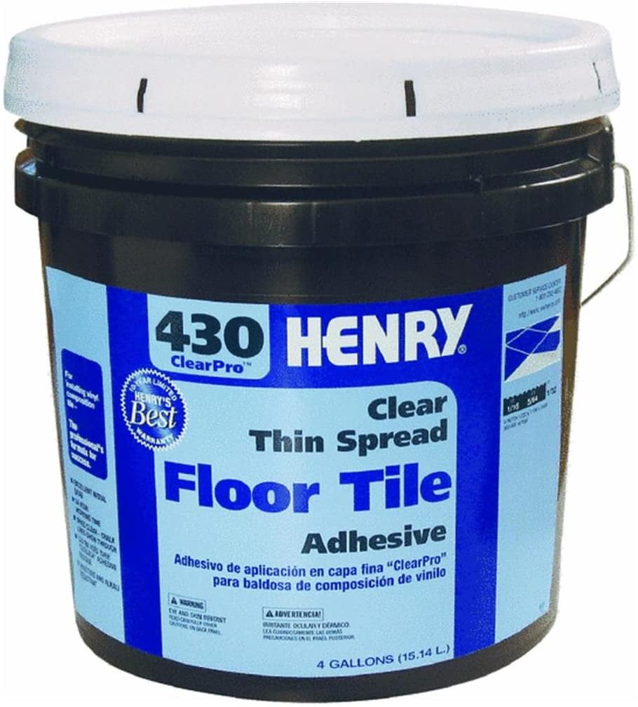Henry No.430 Floor Tile Adhesive Beige Tub 4 Gl - Walmart.com