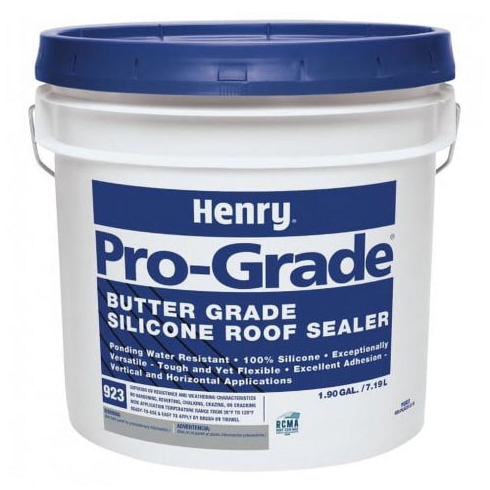 Henry Pro Grade 923 Butter Grade Silicone Roof Sealer, 2 Gallon, White ...