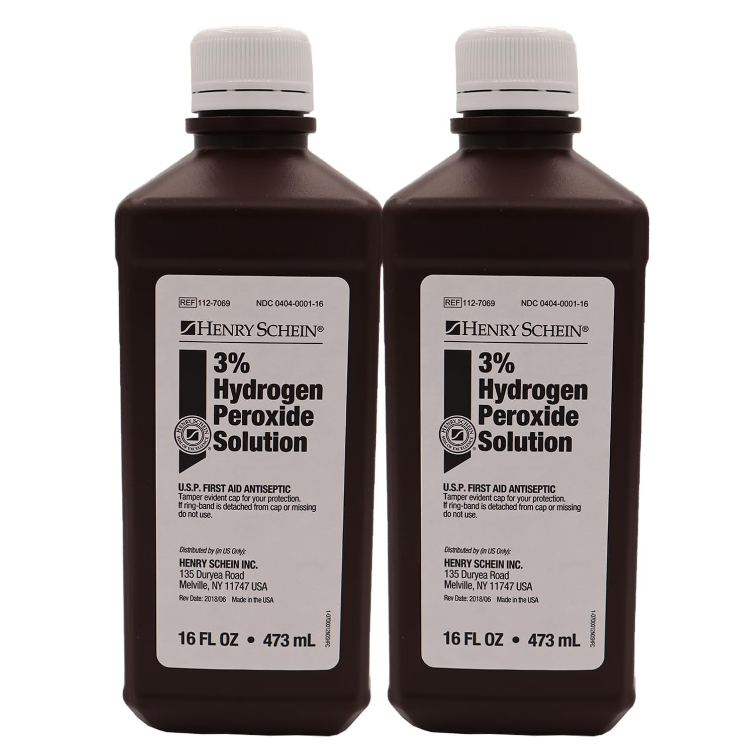 Henry Schein 3% Hydrogen Peroxide Solution, 16 fl oz, 2 Count - Walmart.com