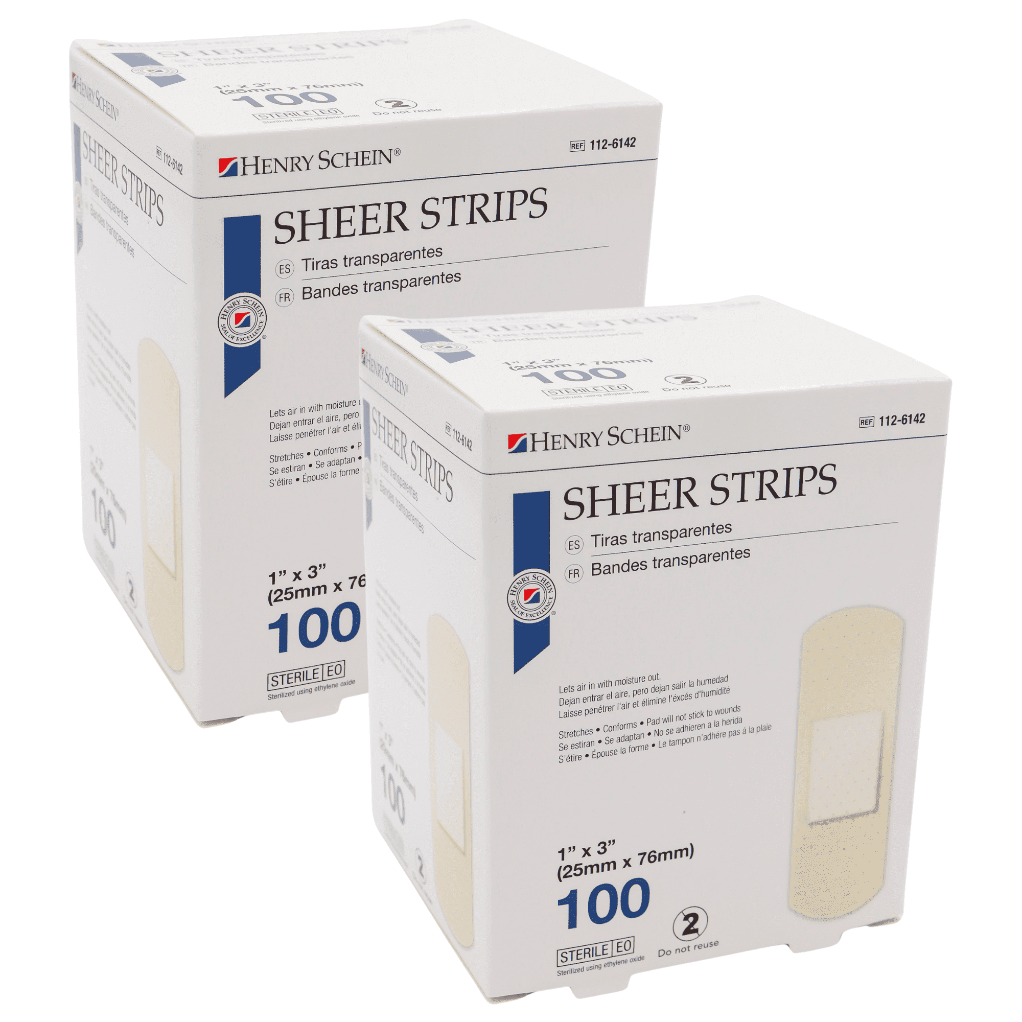 Henry Schein Flexible Adhesive Bandages, Sheer Strip Bandages for First ...