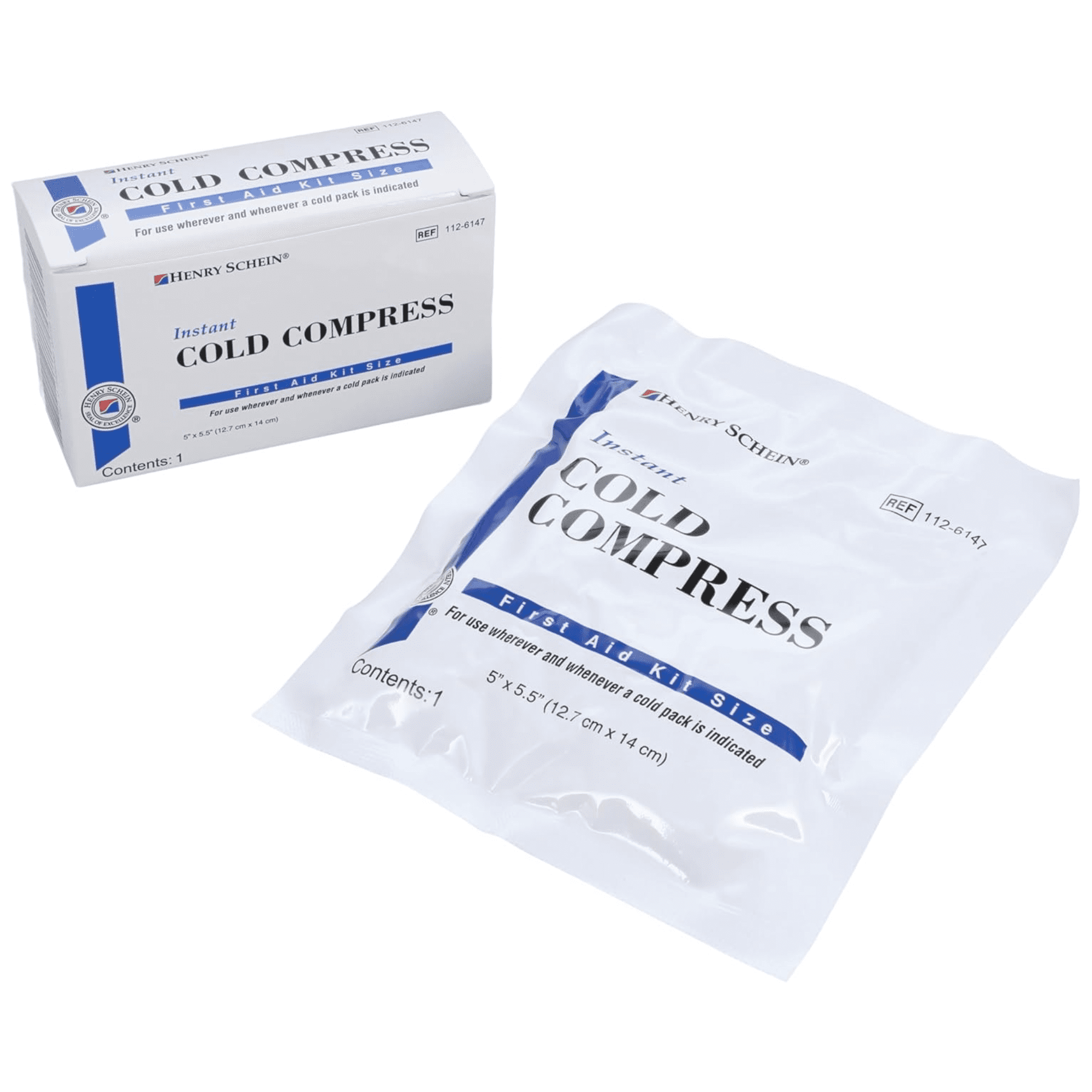 Henry Schein Disposable Nonsterile Cold Compress 5x5.5", Single Use ...