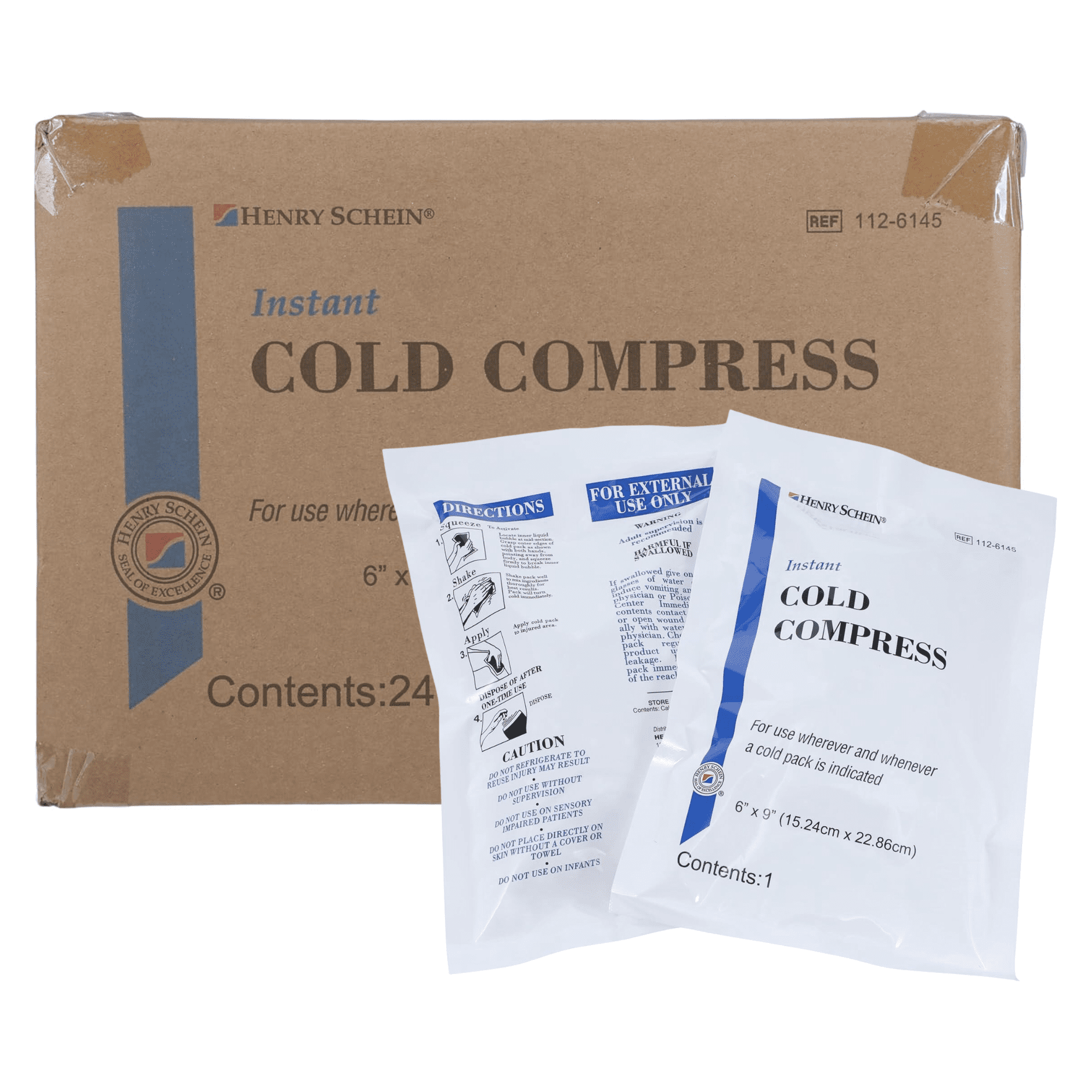 Henry Schein Disposable Nonsterile Cold Compress 6x9", Single Use ...