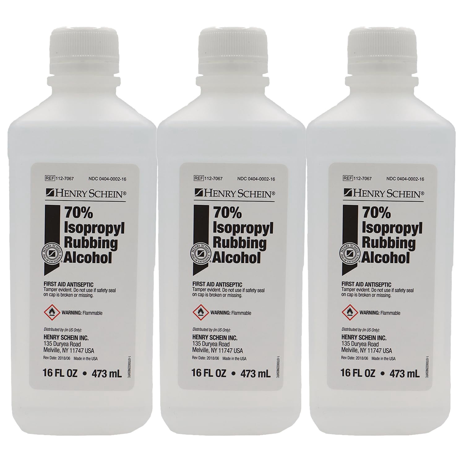 Henry Schein 70% Isopropyl Rubbing Alcohol - First Aid Antiseptic, 16 ...