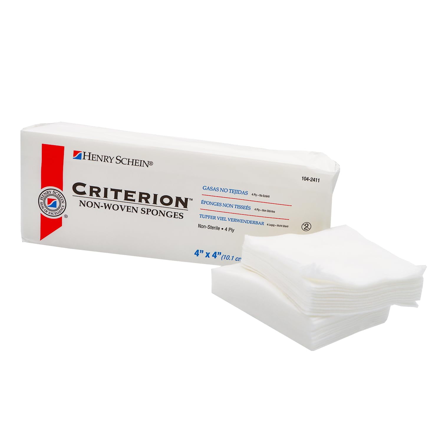 Henry Schein Rayon/Polyester Blend Non-Woven Sponges, 4 in x 4 in 4 Ply ...