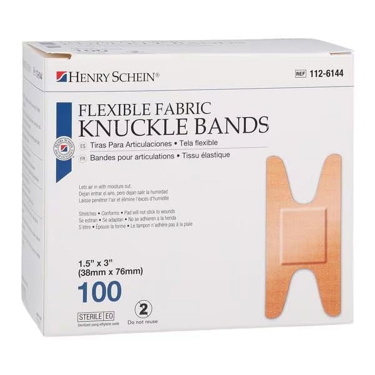 Henry Schein Sterile Fabric Knuckle Adhesive Bandages - First Aid ...