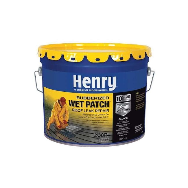 Henry, Smooth Black Asphalt Roof Cement, All-Weather, Rubberized Leak ...