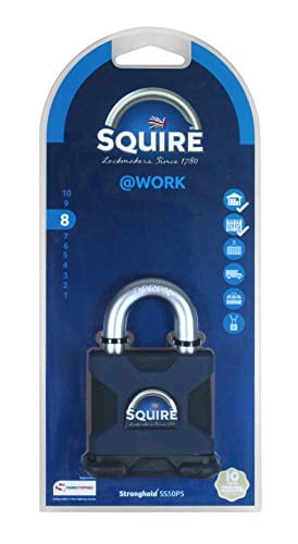 Henry Squire Stronghold P5 Cylinder Open Shackle Steel Padlock, 50 mm ...