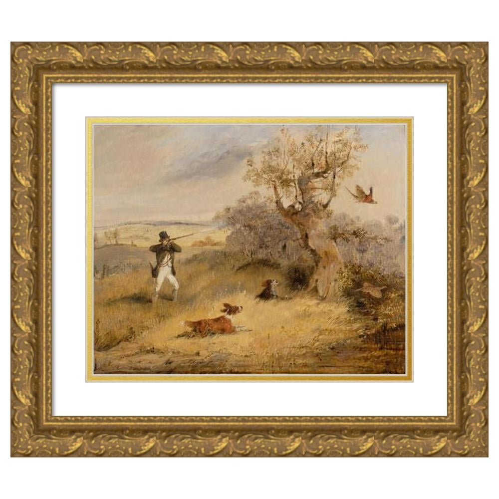 Henry Thomas Alken 14x12 Gold Ornate Wood Frame and Double Matted ...