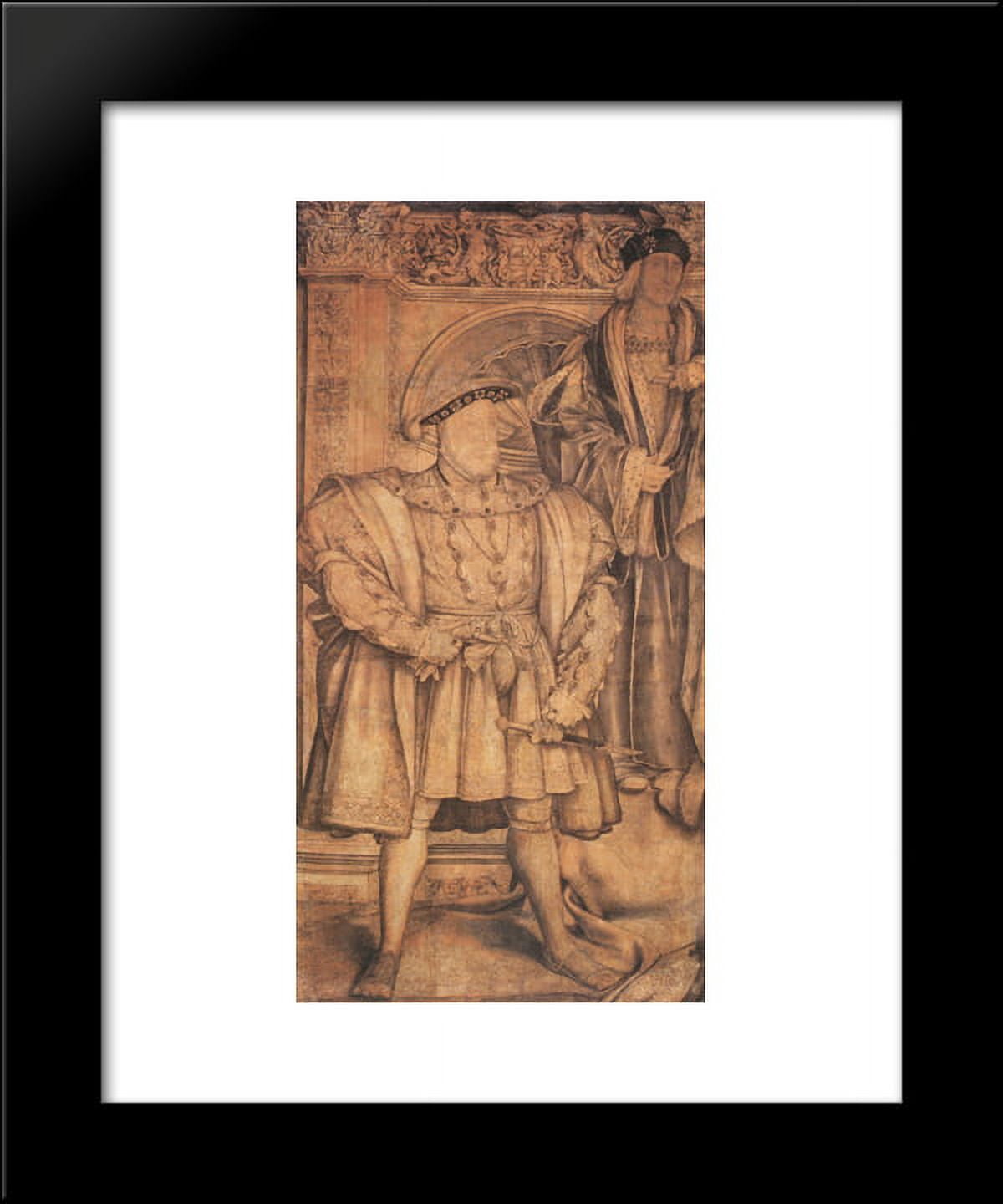 Henry VIII and Henry VII, cartoon for wall painting in Whitehall 20x24 ...