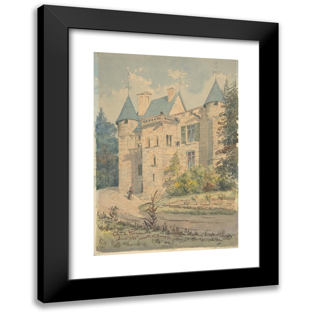 Henry Victor Burgy 11x14 Black Modern Framed Museum Art Print Titled - Chateau De Vouzan (1888 ...