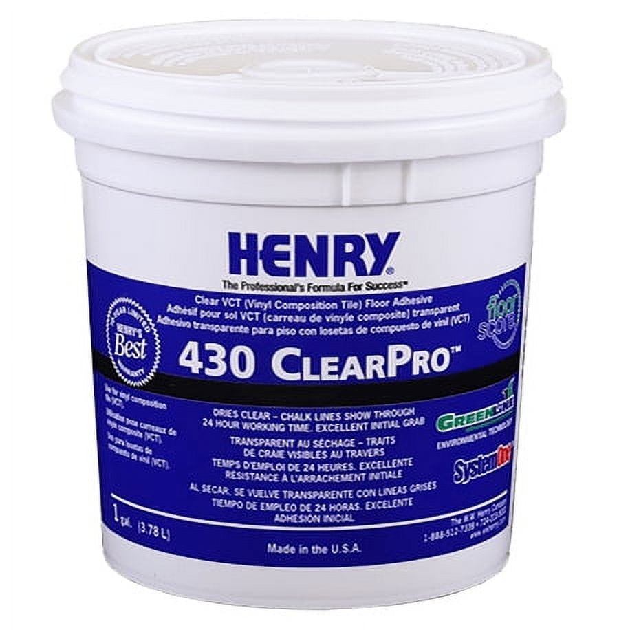 Henry, W.W. Co. H 430 GL ClearPro 12101 Thin Spread Floor Tile Adhesive ...