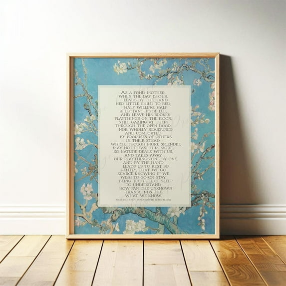 Henry Wadsworth Longfellow Poem, Poem Print, Poem With Picture, Van ...