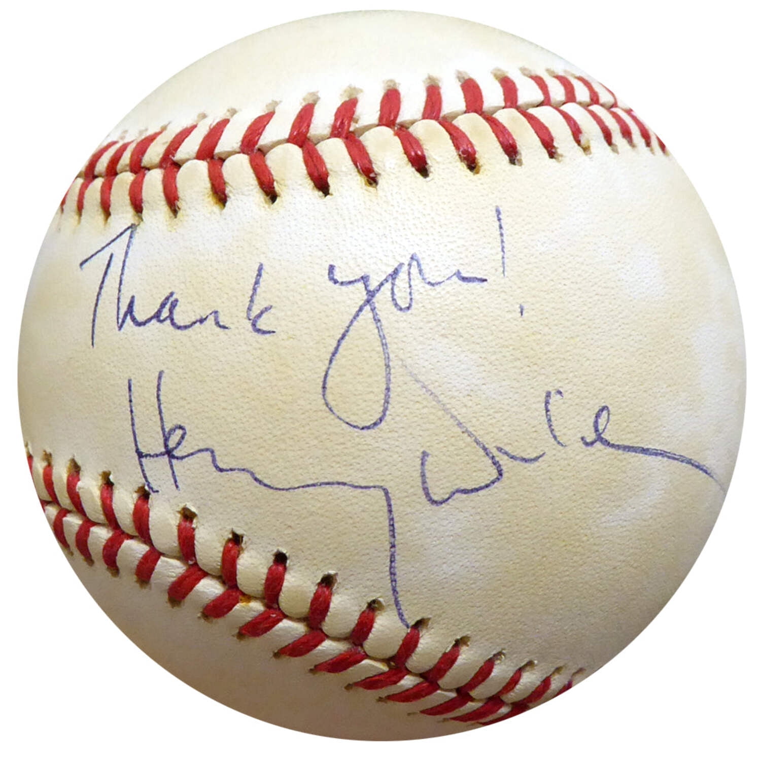 Henry Winkler Autographed Official AL Baseball The Fonz "Thank You ...