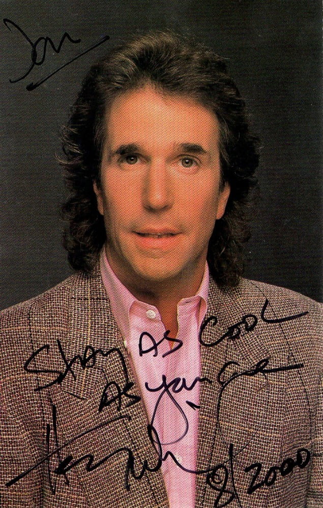 Henry Winkler Signed Autographed Small Photo Happy Days "Stay Cool" JSA ...