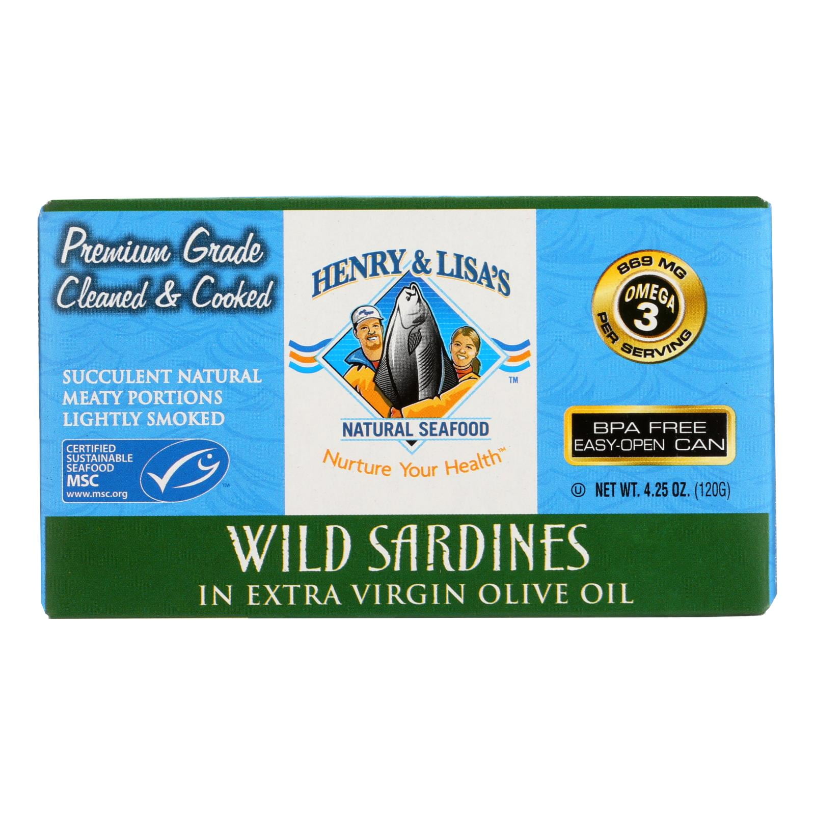 Henry And Lisa's Natural Seafood Wild Sardines In Extra Virgin Olive ...
