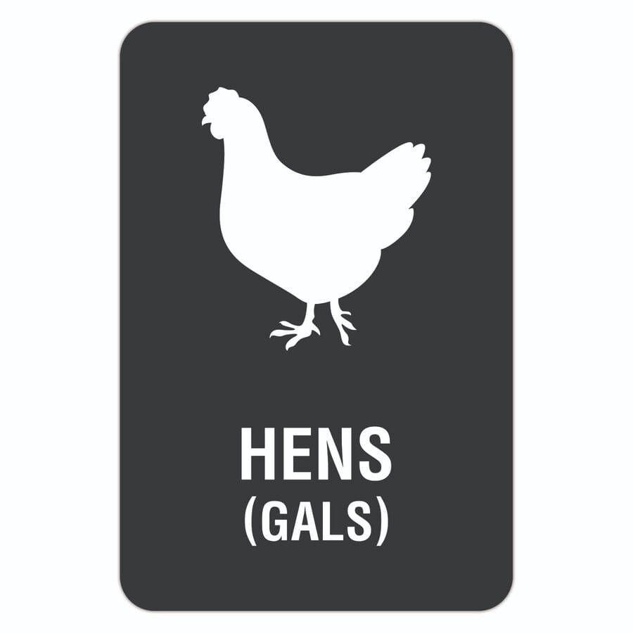 Hens (Gals) Restroom Metal Sign Size: 8 x 12 Inch - Walmart.com