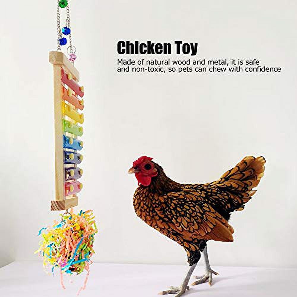 Hens Pecking Xylophone, Chicken Toys, Non‑Toxic Suspensible 9.3Inch for ...