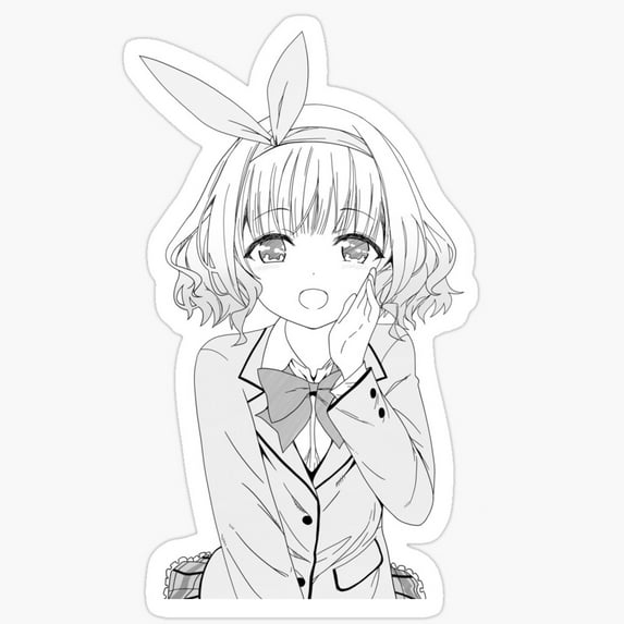 Hensuki - Yuika (Monochrome) Sticker Phone Decal Water Bottle Stickers ...