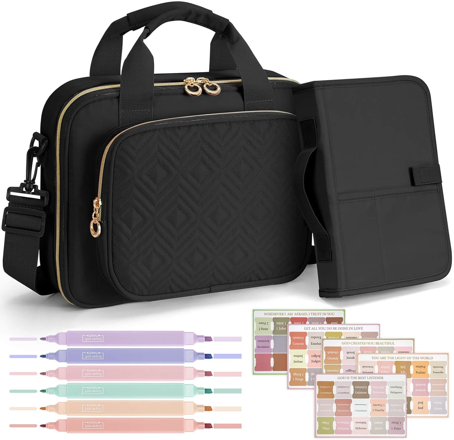 Cover Case for Women with No Bleed Highlighters Pens and Tabs, Large ...