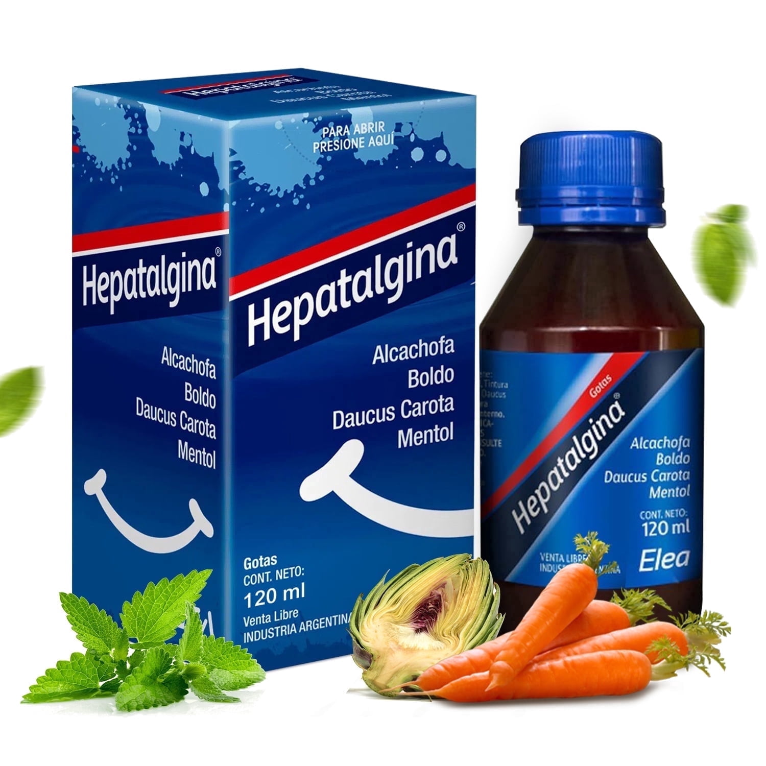 Hepatalgina Natural After-Food Digestive With Artichoke, Boldo, Daucus ...
