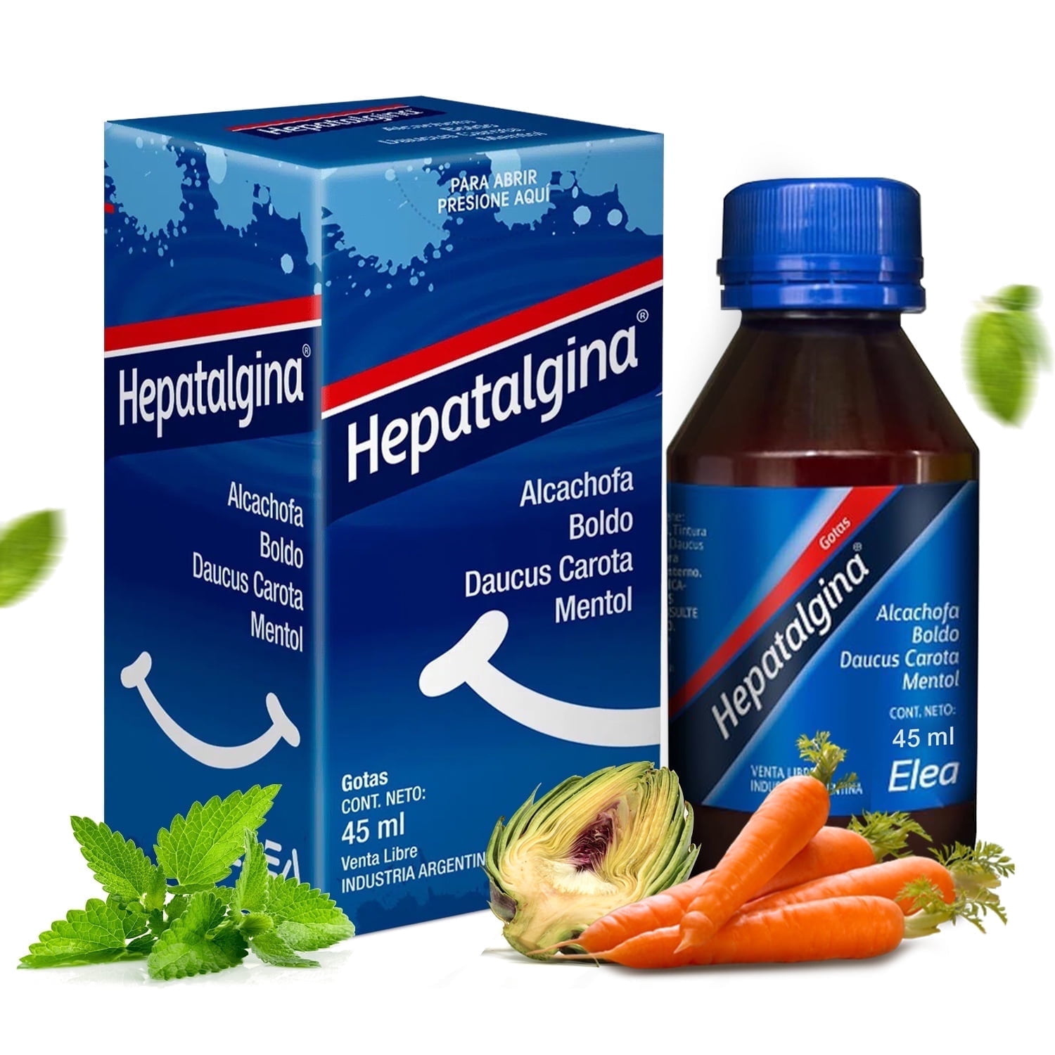 Hepatalgina Natural After-Food Digestive With Artichoke, Boldo, Daucus ...