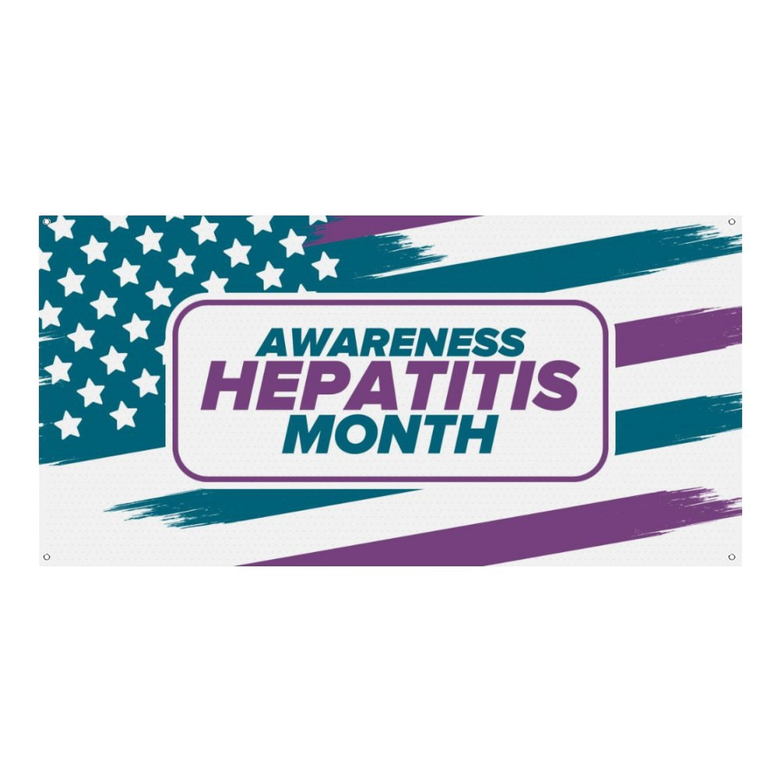 Hepatitis Awareness Month Banners Flag Hanging Backdrop Sign Wall ...