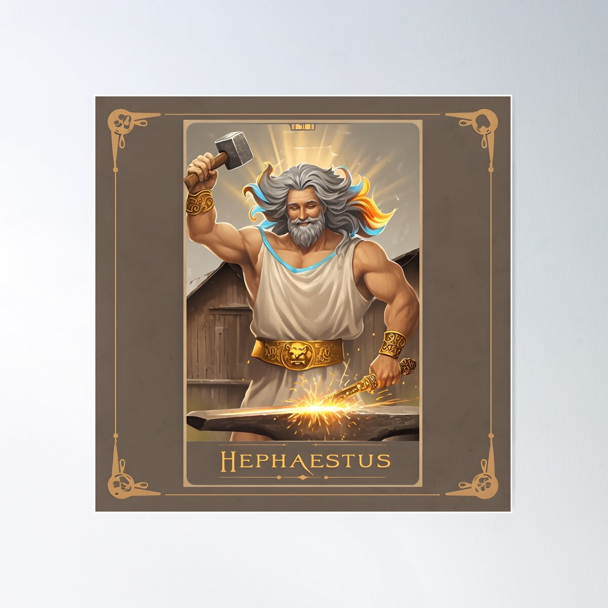 Hephaestus – The Divine Blacksmith Of Olympus Poster Wall Art, Modern ...