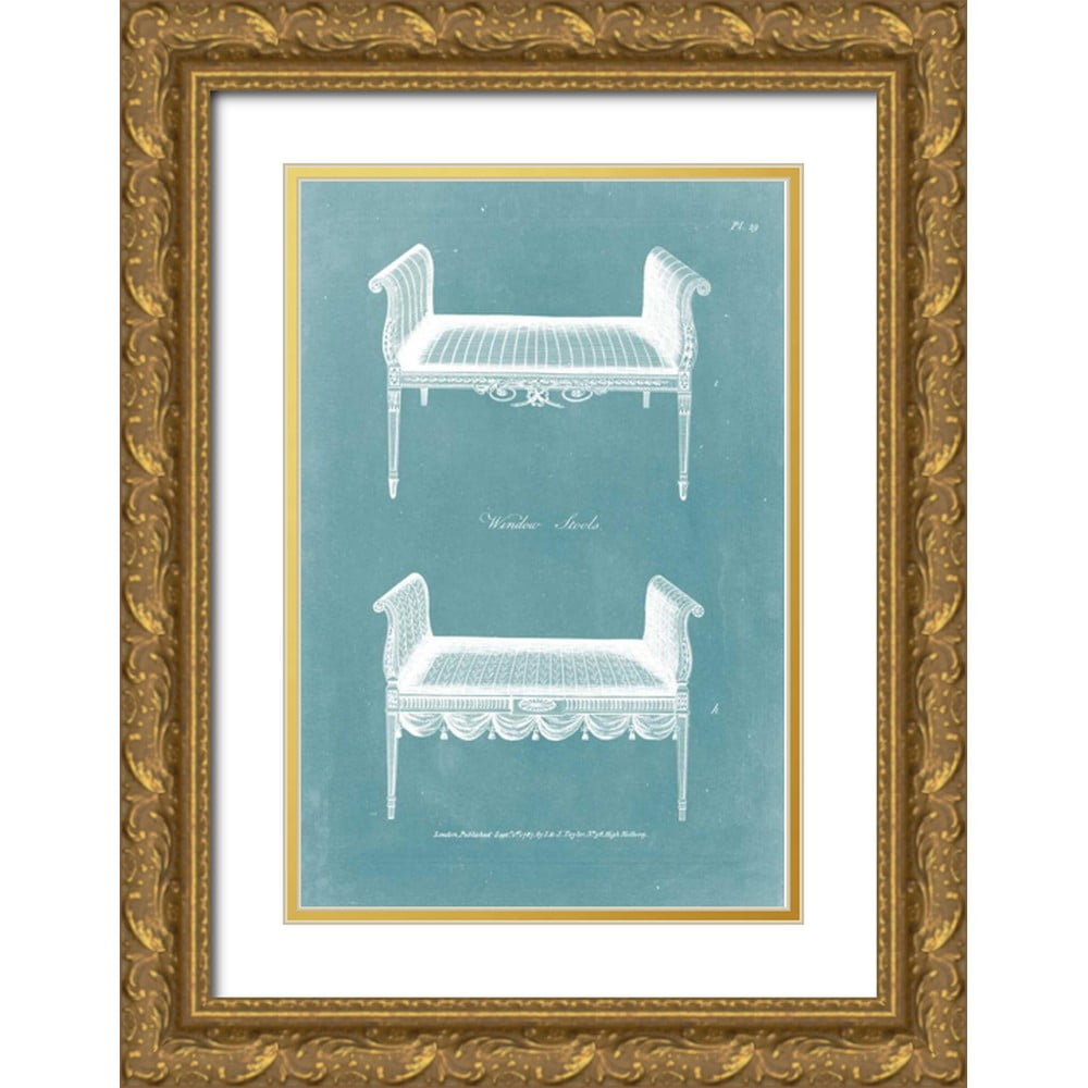 Hepplewhite 13x18 Gold Ornate Wood Framed with Double Matting Museum ...